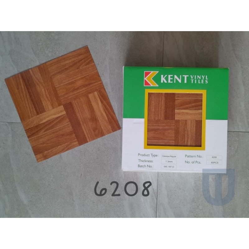 Kent Vinyl Tiles 30x30cm (12"x12"). Branded. (1order = 1pc) 10pcs ...