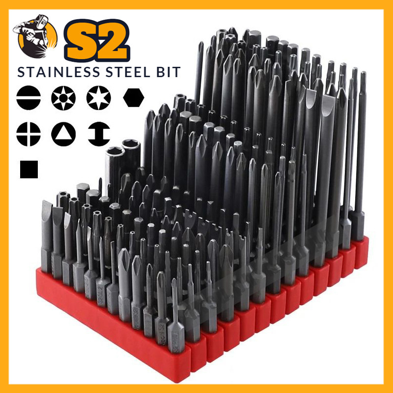 12PCS 1/4" Hex 50 75 100mm S2 Alloy Screw Driver Bits Set PH Electric ...