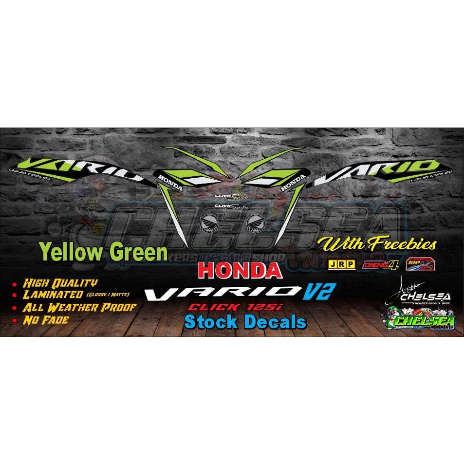 Honda Vario V2 (Click 125i V2) Stock Decals / Stickers with freebies ...