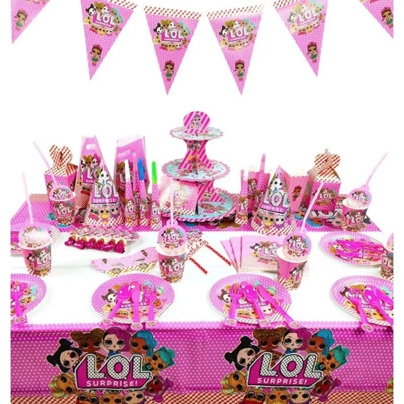 Part 1 Lol Theme Happy Birthday Party Decorations Supplies Banderitas