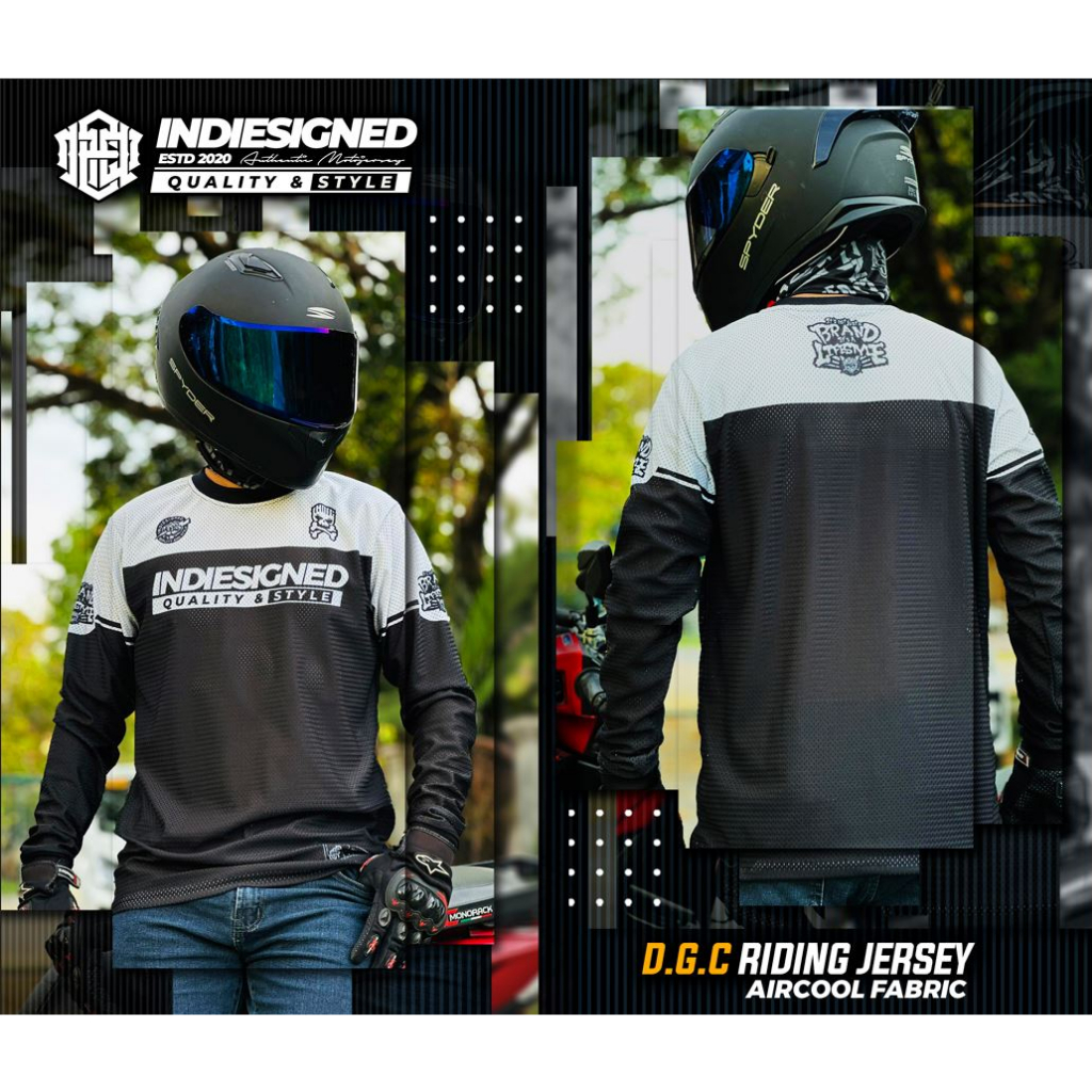 INDIESIGNED DGC BLACK RIDING JERSEY(AIRCOOL) | Shopee Philippines