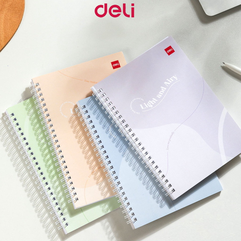 Deli A5 Spiral Notebooks 60 Sheets Writing Binder Notebook Aesthetic ... Deli A5 Spiral Notebooks 60 Sheets Writing Binder Notebook Aesthetic ...