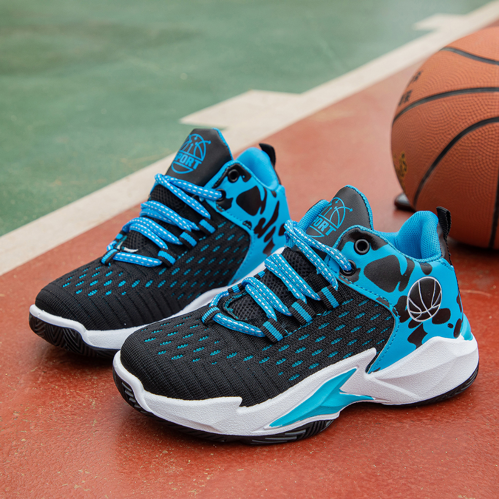 New braided basketball shoes for kids boy high top rubber basketball ...