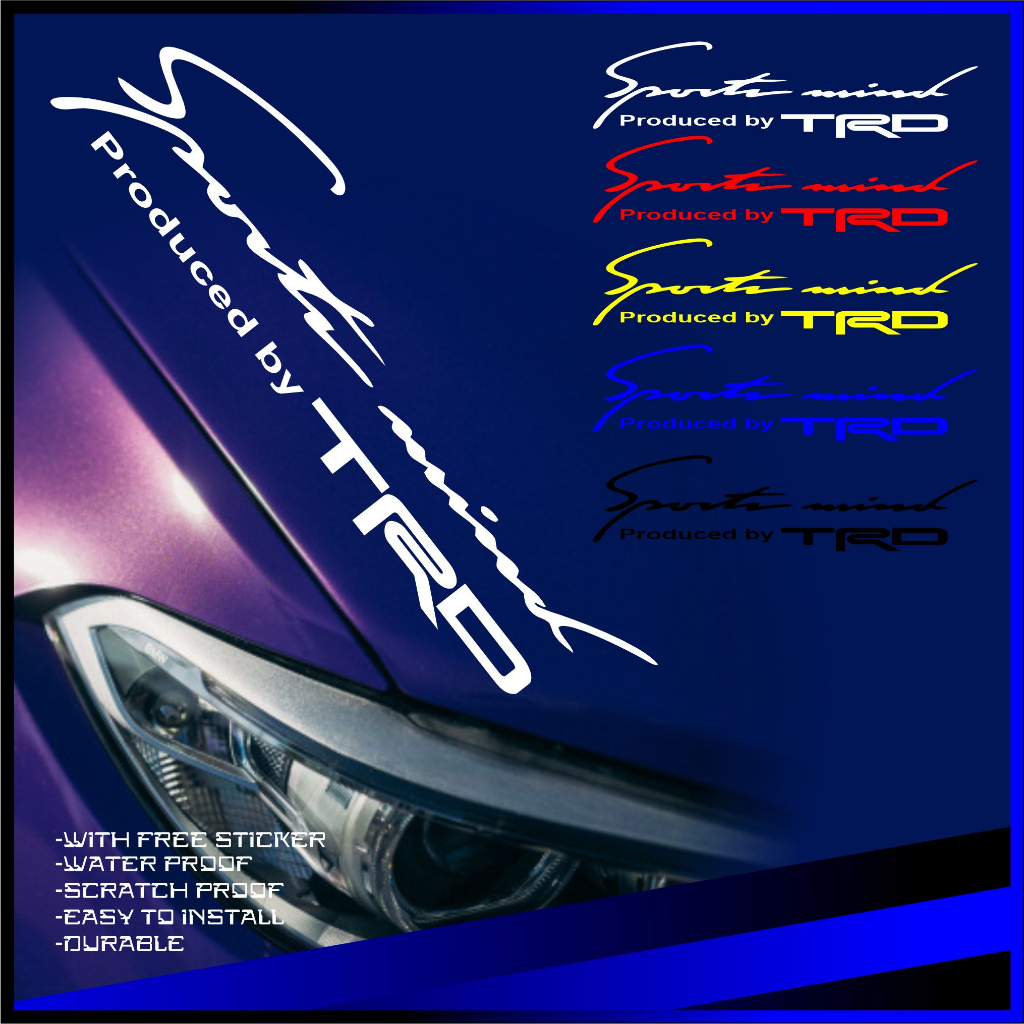 SPORTSMIND TRO CUT-OUT STICKER DECALS FOR CARHOOD | Shopee Philippines