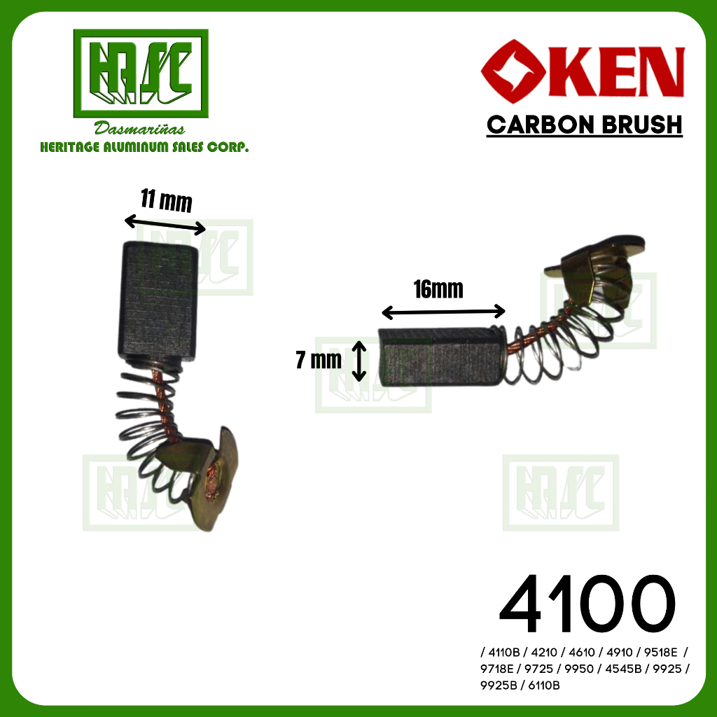 [HASC] 2pcs Carbon Brush for KEN Marble Cutter 4-100 | Polisher 9518E ...