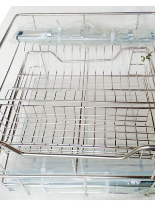 Heavy Duty 304 Stainless Pull out Basket 2 Layer Complete with Guide ...