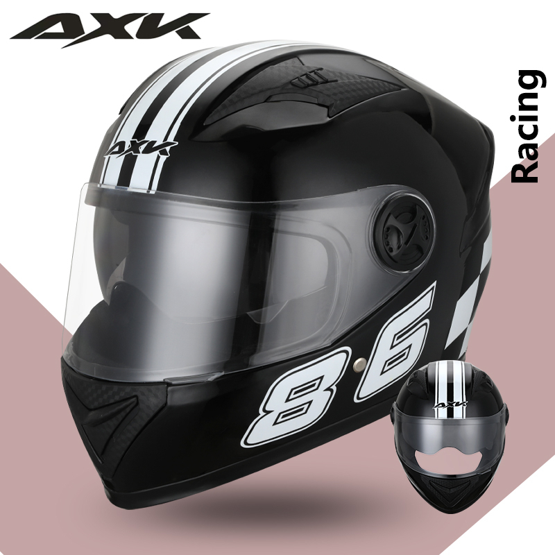 【ICC】AXK Motorcycle Helmet DoubleVisor/lcc Full Face Anti-Scratch And ...