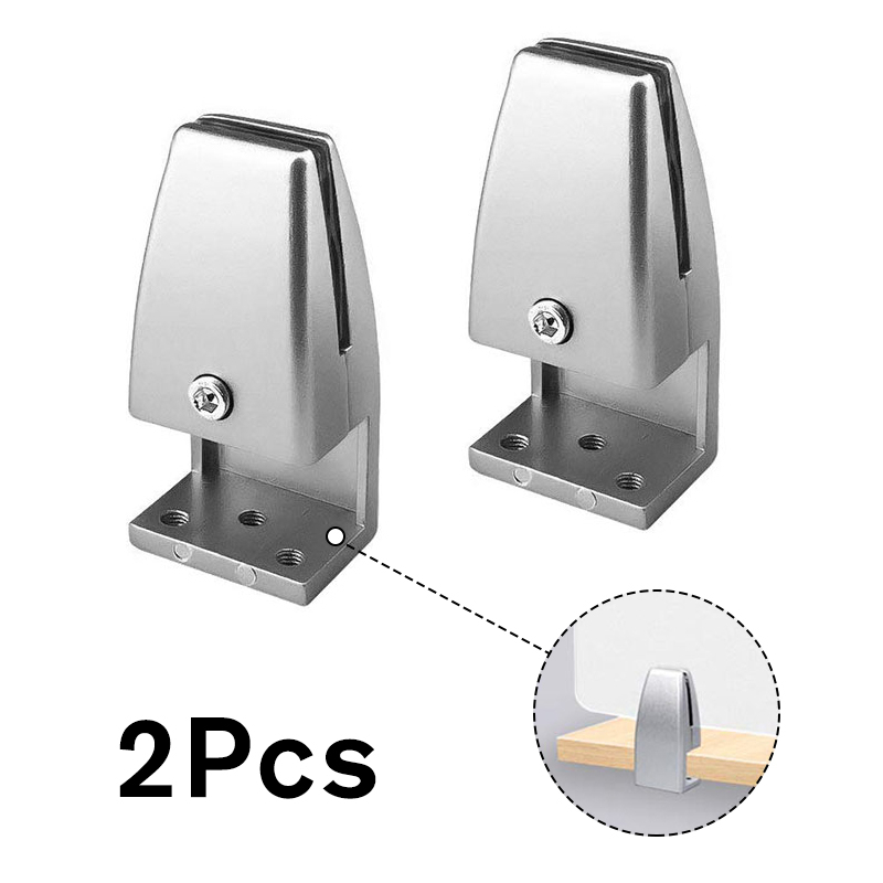 2 PCS Desk Partition Support Bracket Office Desk Divider Clamp Brackets ...
