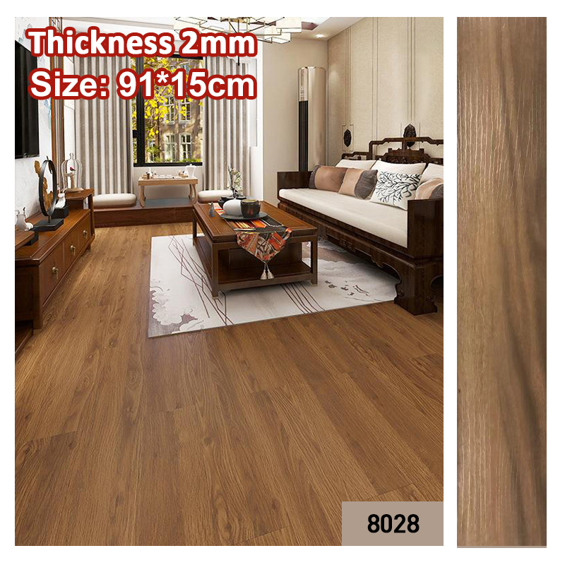 2mm thick 91X15cm Wooden Vinyl Floor Stickers Self-adhesive PVC Vinyl ...