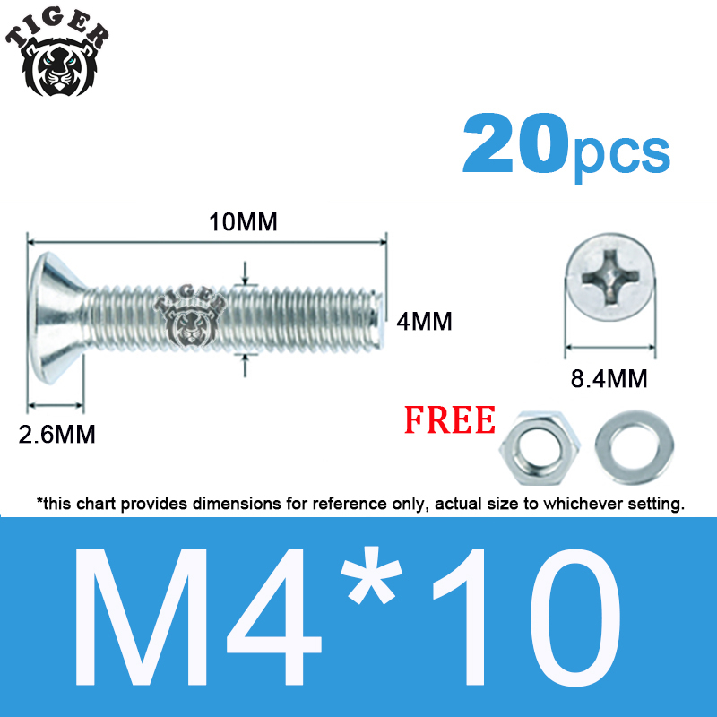 Phillips Flat Head Countersunk Machine Screws Bolts Nuts Washers ...