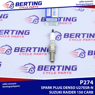 SGP SPARK PLUG DENSO U27ESR-N Suzuki Raider 150 Carb Genuine 09482 ...