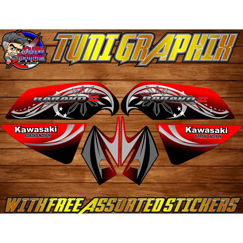 Kawasaki Barako 2 Design Stock Sticker Decal | Shopee Philippines