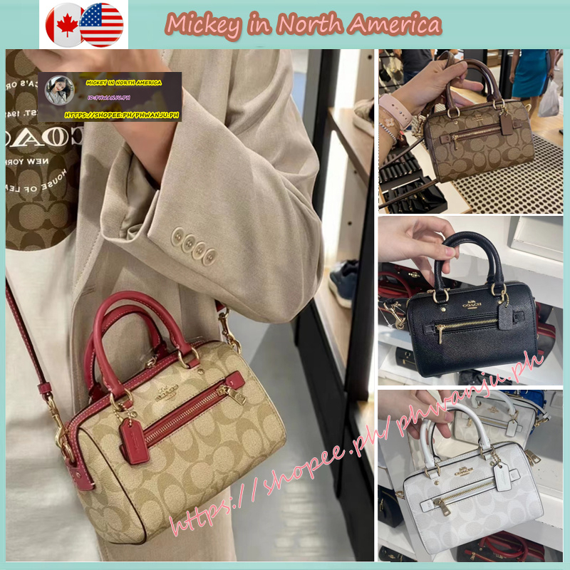 US 100% authentic Rowan boston bag mini shoulder bag pillow bag LEATHER ...