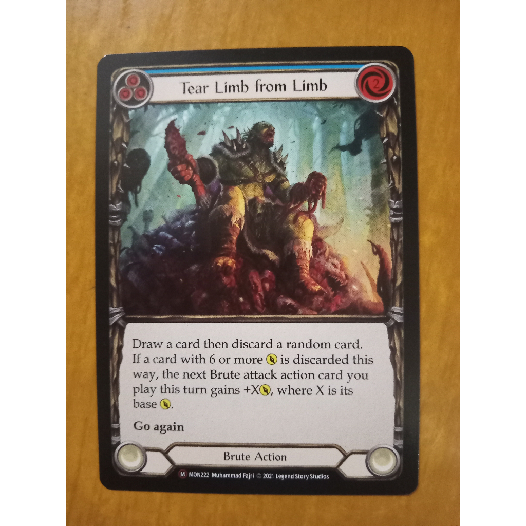 FAB Flesh and Blood TCG: Tear Limb from Limb Monarch Majestic Brute ...
