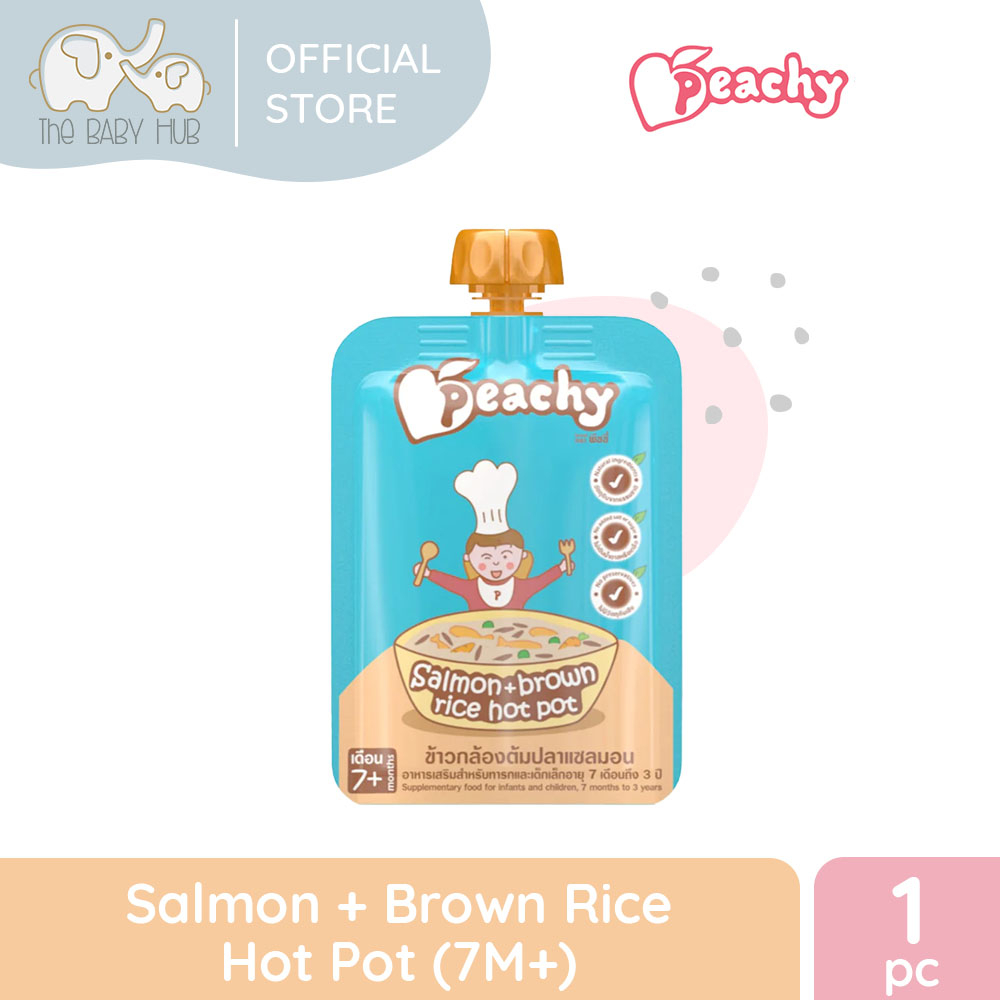 Peachy Salmon + Brown Rice Hot Pot (7m+) | Shopee Philippines