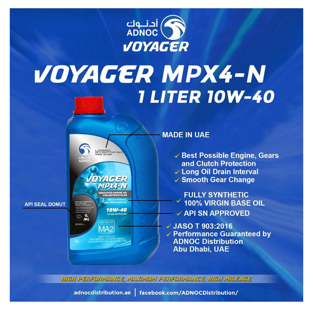 ADNOC VOYAGER MPX4-N 10W40 (BLUE) 1 LITER | Shopee Philippines