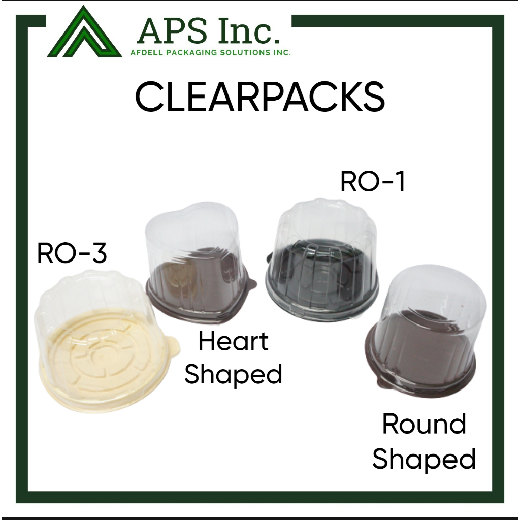 CLEARPACK RO-1 RO-3 ROUND SHAPED CONTAINERS HEART SHAPED CONTAINERS ...