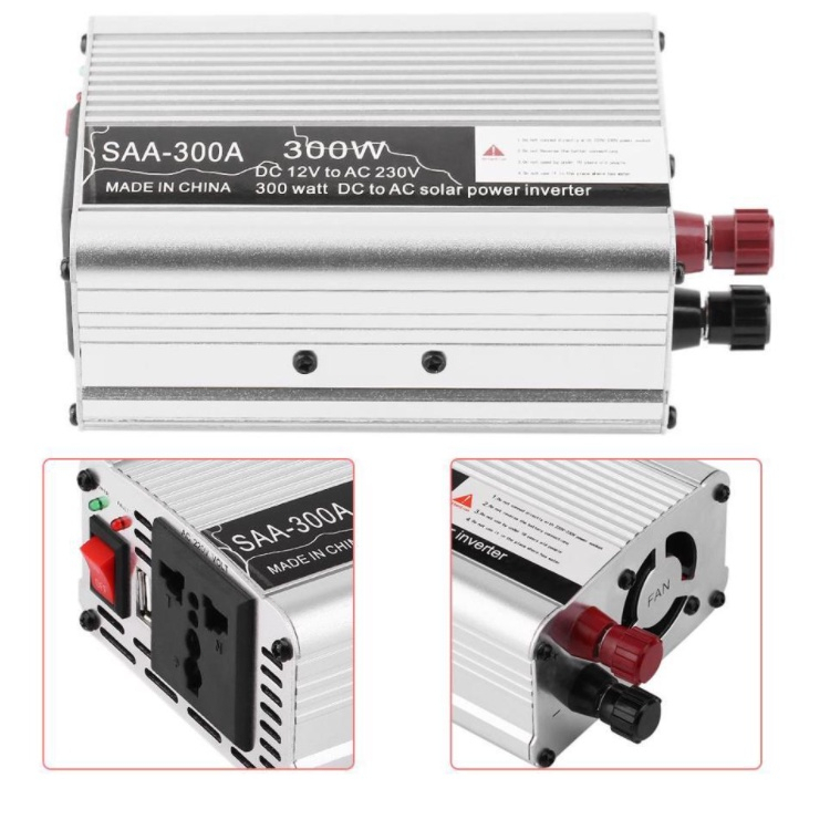 Car INVETER 12V/24V TO 220V 500w 1000w 12V DCTo 220-230V AC Car Solar ...