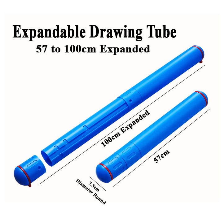 Adjustable Drawing Tube Telescopic Painting Tube Art Supplies Blue ...