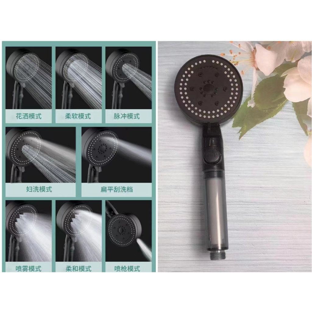 Helix Super Pressurized Shower Head Set With Fan&Filter High Pressure ...