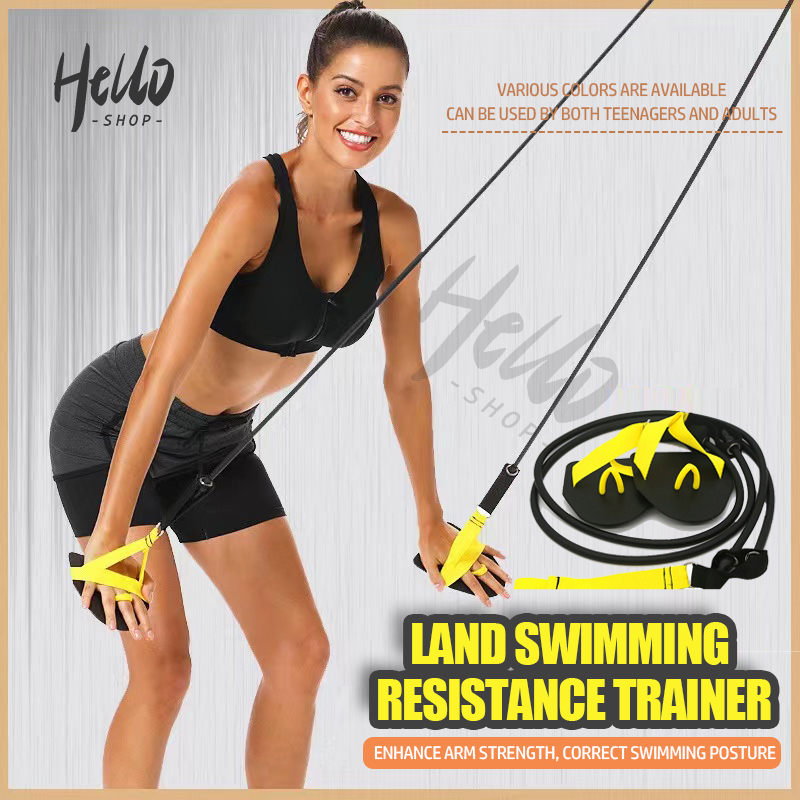 Swimming Stretch Belt Swim Arm Strength Trainer with Swim Paddle ...