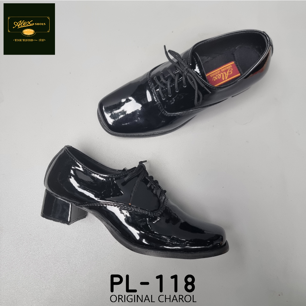 ALEX SHOES WOMEN'S PL-118 2 INCH SQUARE TOE PATENT CHAROL | Shopee ...
