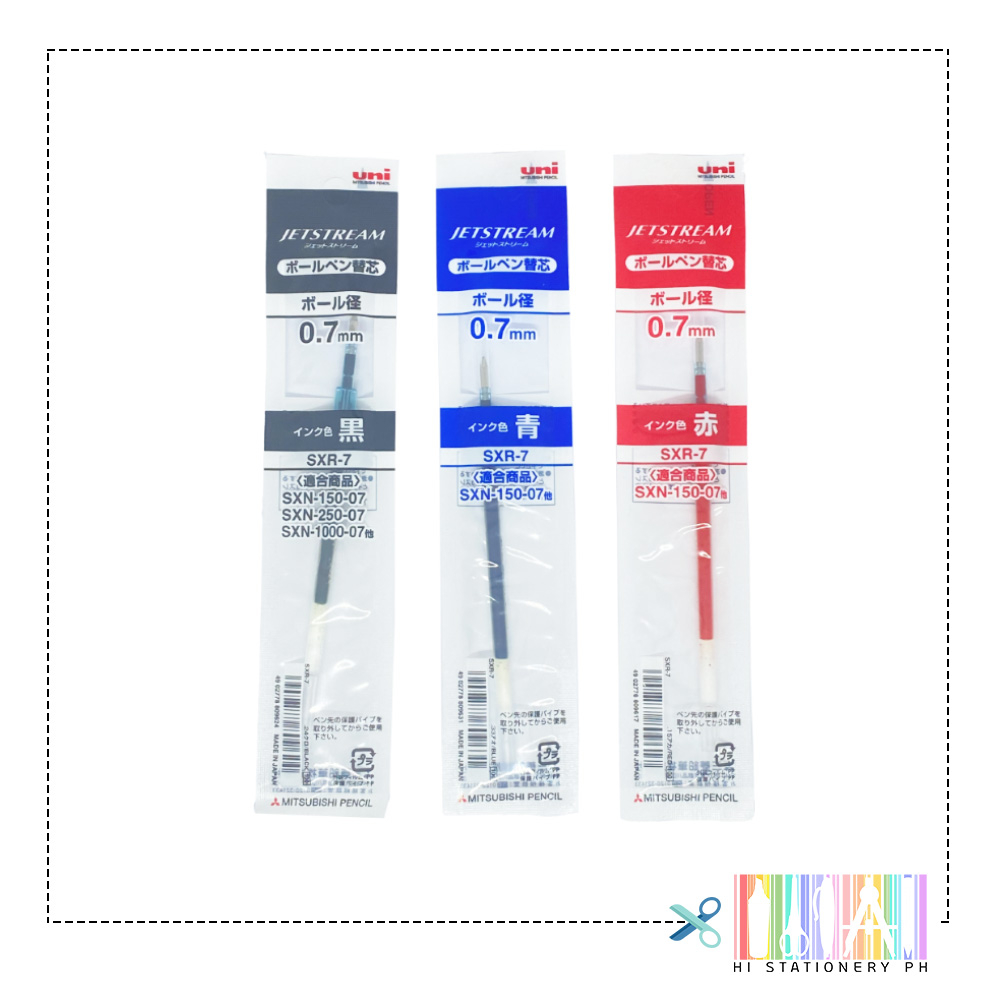 UNI Jetstream Refill SXR-7 SXR-5 SXR-38 SXR-10 0.7mm 0.38mm 0.5mm 1.0mm ...
