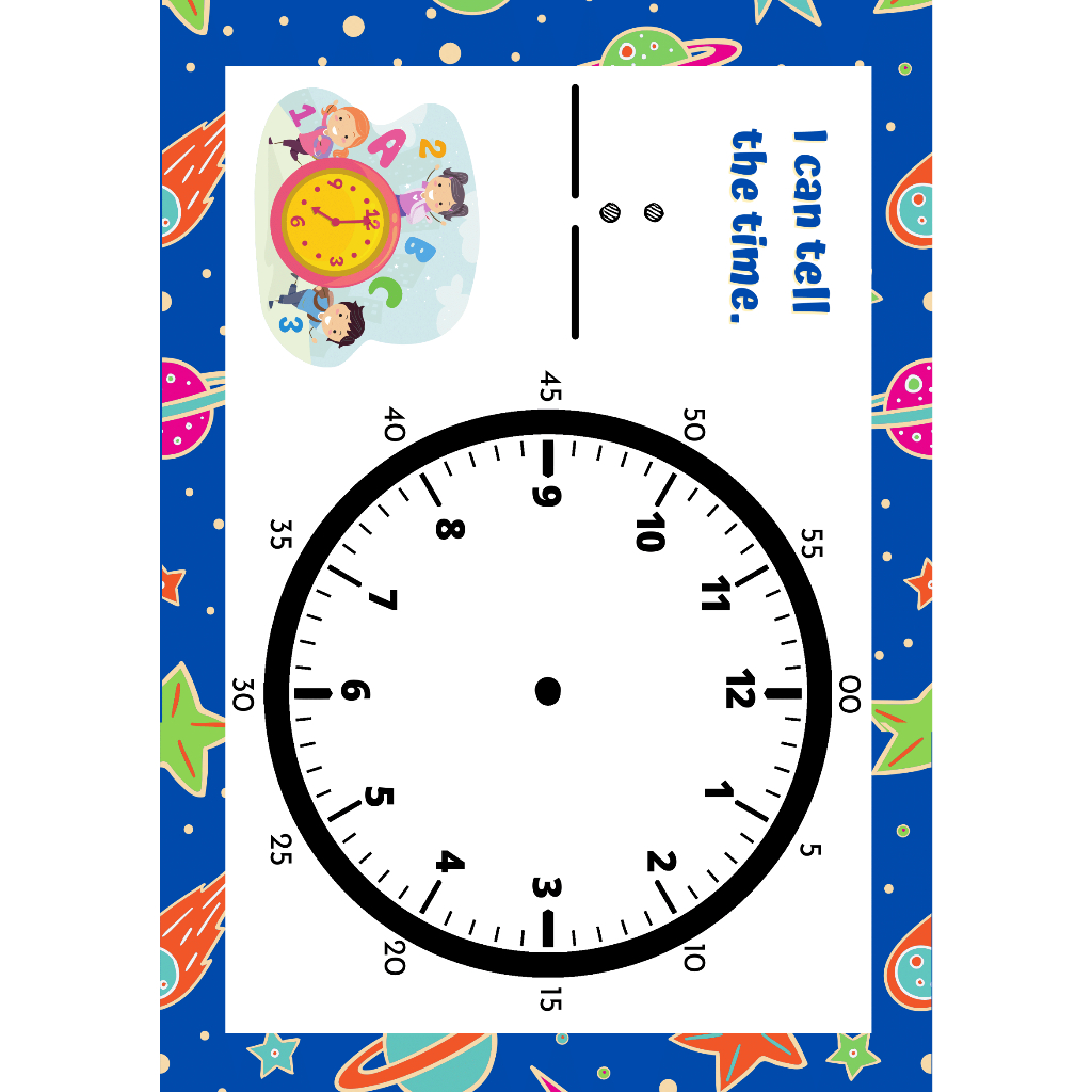 I can tell the time laminated chart - educational charts for kids with ...