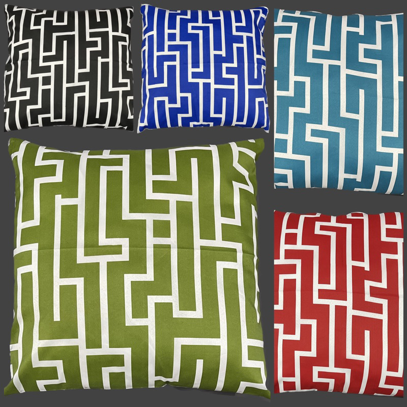 Abstract Maze Icon Theme Throwpillow Cases 16x16 and 18x18 Inches with ...