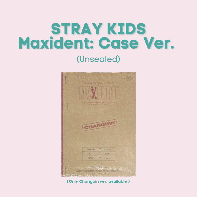 Unsealed Stray Kids Maxident (Case ver.) Album | Shopee Philippines
