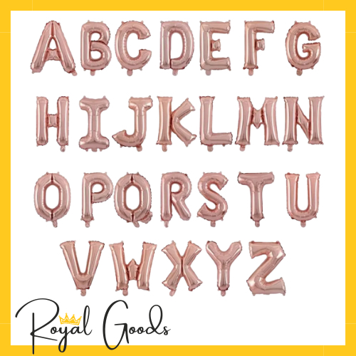 Rose Gold Balloons Letters & Numbers Balloon Letter Number 16 Inches ...