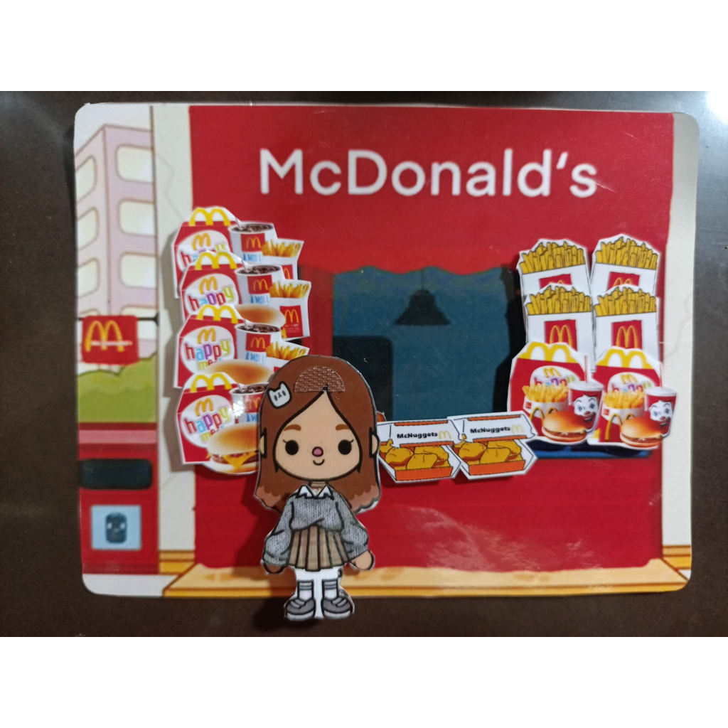 Toca Boca paper doll mcdo laminated with velcro | Shopee Philippines
