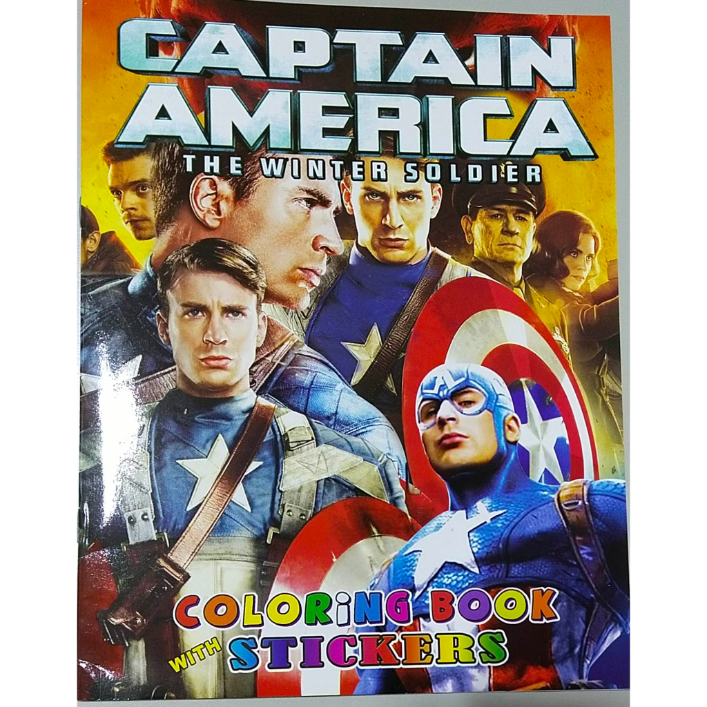 COLORING BOOK With Sticker ( CAPTAIN AMERICA Design ) , COLOURING BOOK ...