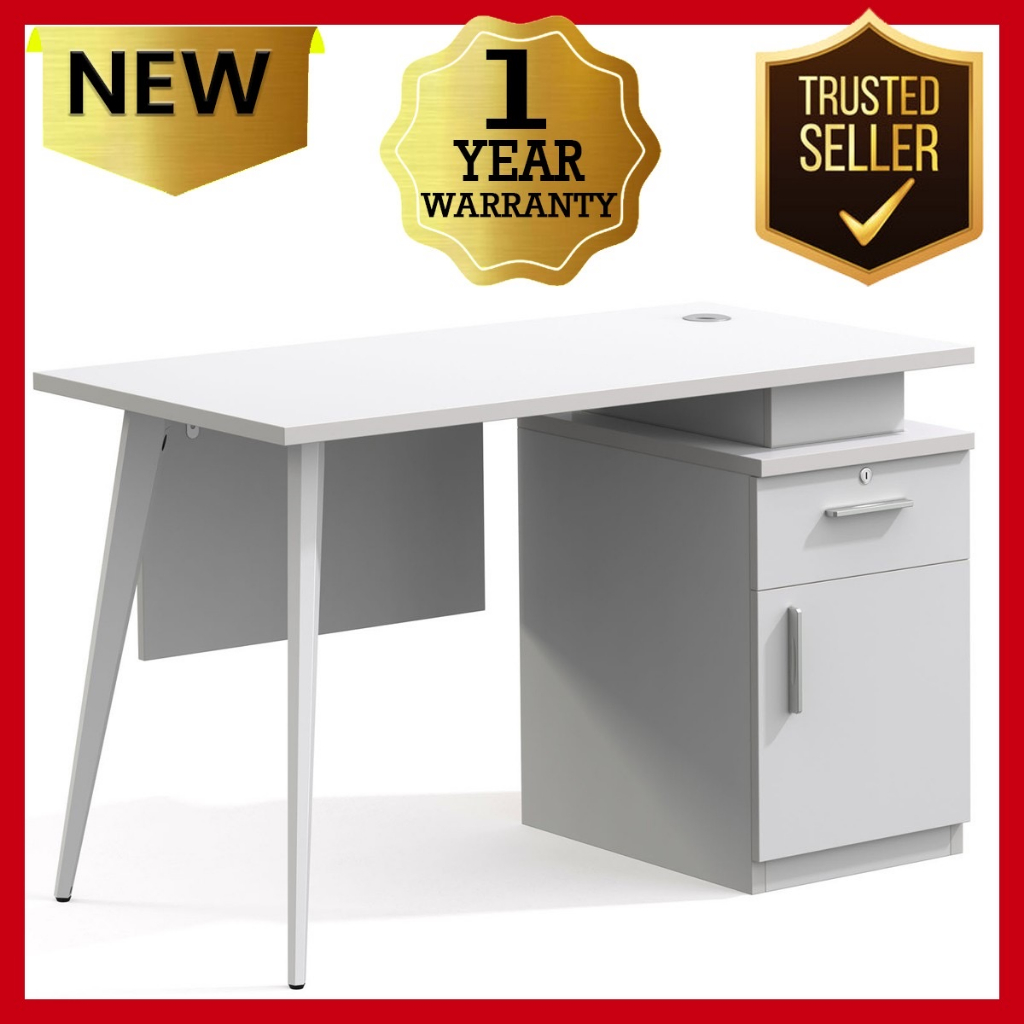 501-OF V2 Computer Desk (120x60) (Teakwood, White) | Shopee Philippines