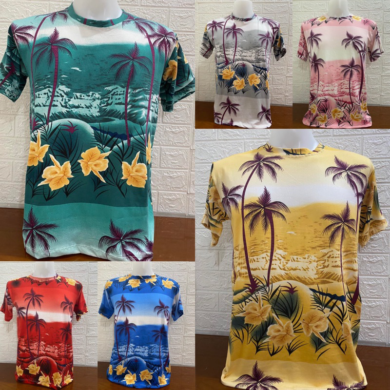 NEW T-SHIRT COCONUT TREE DESIGN (FREE SIZE LARGE ) | Shopee Philippines