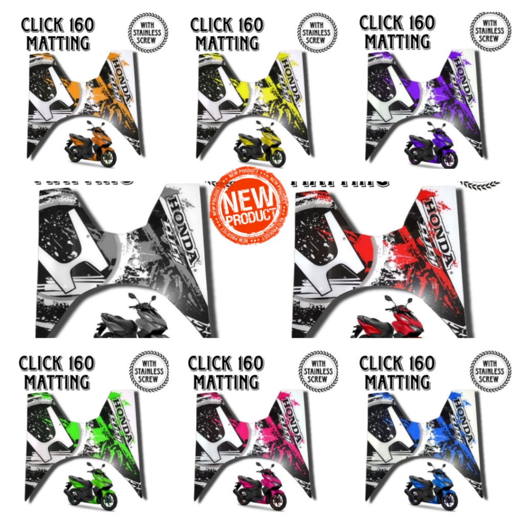 CLICK 160 / HONDA CLICK / HONDA CLICK 160 FOOTBOARD MATTING WITH BOLTS ...