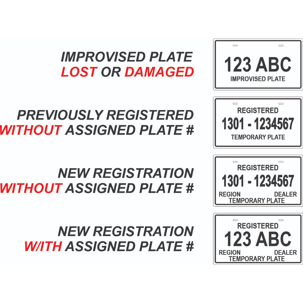 NEW LTO TEMP0RARY PLATE AND IMPR0VISED PLATE FOR MOTORCYCLE | Shopee ...