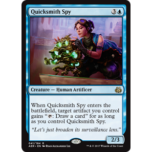 MAGIC THE GATHERING [BLUE CARDS] Quicksmith Spy - Aether Revolt (AER ...