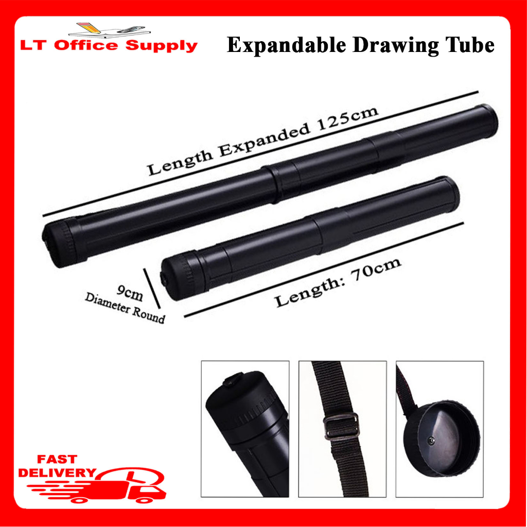 Expandable Plastic Drawing Tube Telescopic Blueprint StorageCase Length ...