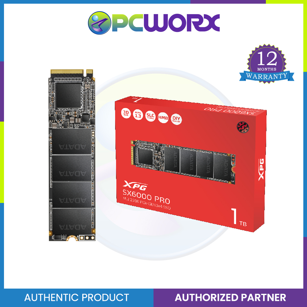 ADATA XPG SX6000 PRO 256GB/512GB/1TB M.2 PCIe Gen 3.0 NVMe Internal SSD ...
