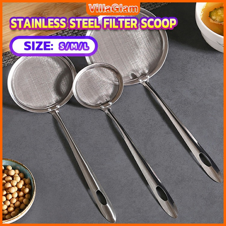 Kitchen Stainless Steel Mesh Spoon Sifter Sieve Filter Kitchenware ...