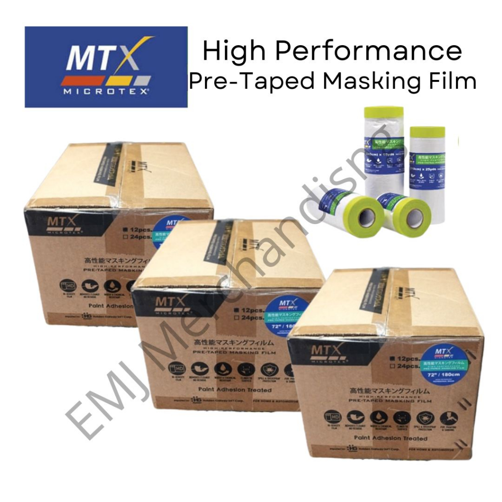 EMJ MTX Pre-Taped Masking Film BOX Multi Purpose Masking Film Tape ...