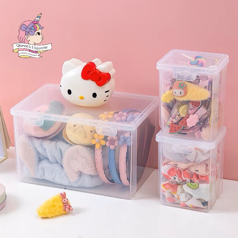 Minimalist Transparent Lock Box Organizer Desk Drawer Organizer Food ...