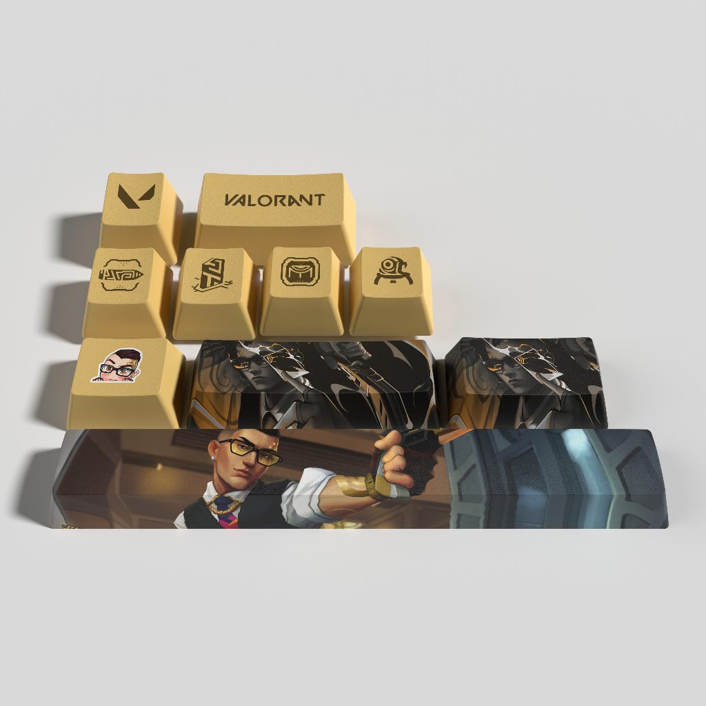 Valorant Chamber Custom PBT dye 10 keys OEM Profile Mechanical Keyboard ...