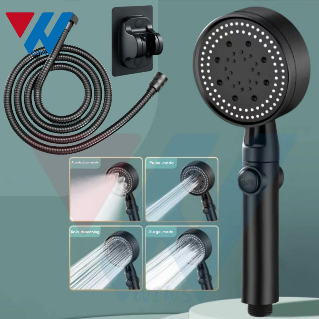 Shilily 3in1 Shower Head Set 5-speed Booster Shower with Hose Bathroom ...
