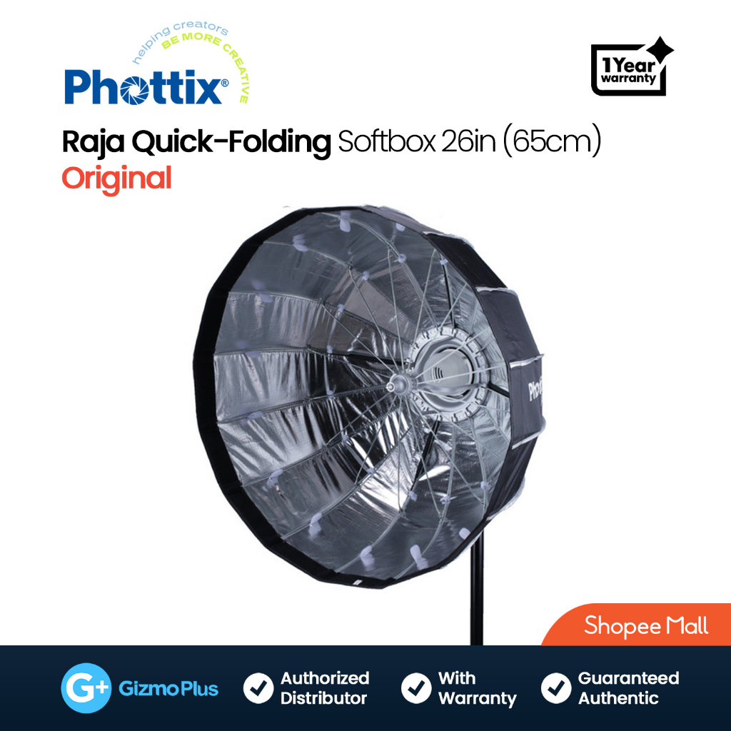 Phottix Raja Quick Folding Softbox 65cm (26") | Shopee Philippines