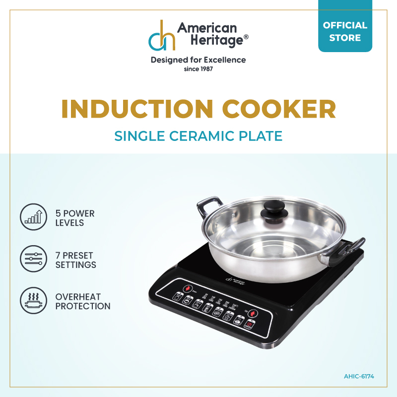 American Heritage Touch Type Induction Cooker AHIC-6174 with FREE ...