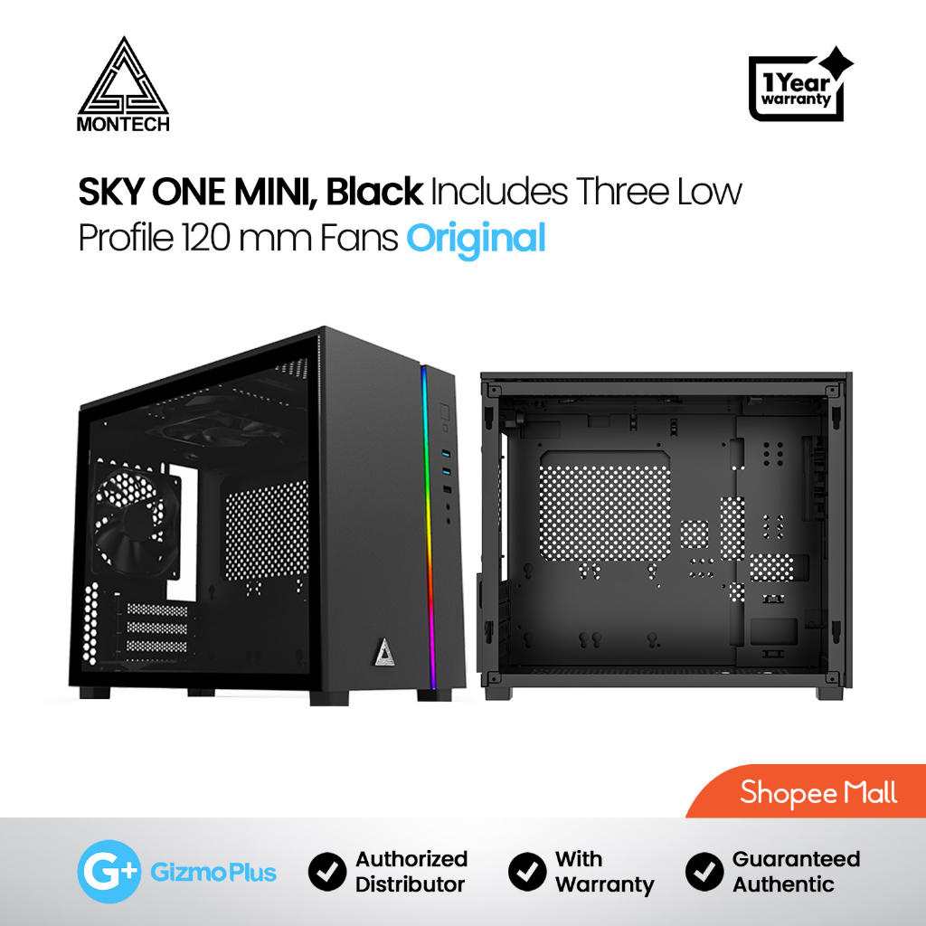 Montech Sky One Mini Mini-ITX 17*17 / mATX24.4*24.4 PC CASE | Shopee ...