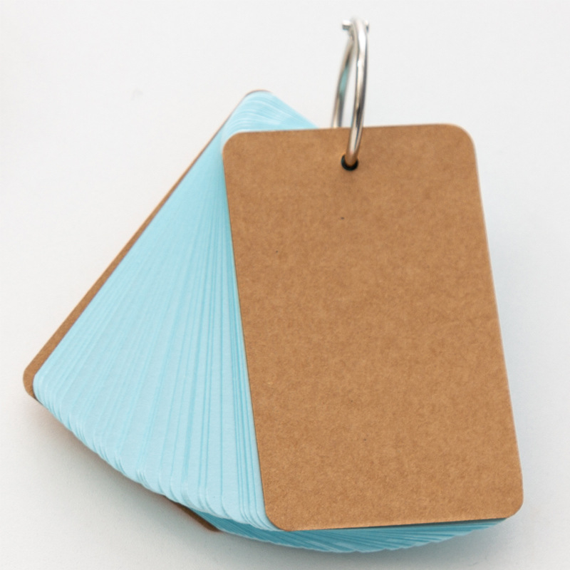HGS Kraft Paper Buckle Ring Easy Flip Memo Pad Minimalist Mini Blank ...
