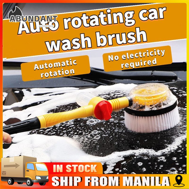 Car wash mop automatic rotation retractable non-fluffing special car ...